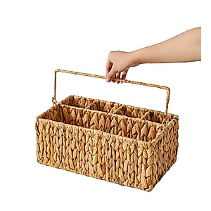 Berdeng Utensil Caddy, Silverware Caddy, Cutlery Holder, Utensil Holder for Party, Picnic Caddy for Plates and Utensils, Utensil Basket for Table,Napkin and Utensil Holder