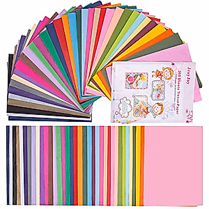JroyJoy Tissue Paper 360 Sheets in 36 Colors, Bulk Gift Wrapping Tissue Paper, Decorative Art Rainbow Tissue Paper for Gift Bags 12" x 8.4" / A4 Size Art Craft Floral Birthday Party Festival Pom Pom