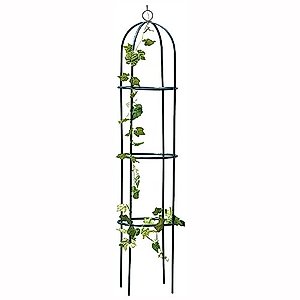 Black Trellis Coated Metal Garden Rose Decor Trellis,Flower Climbing Frame, for Climbing Plants, Roses and Flowers(18.5 * 2.9M)