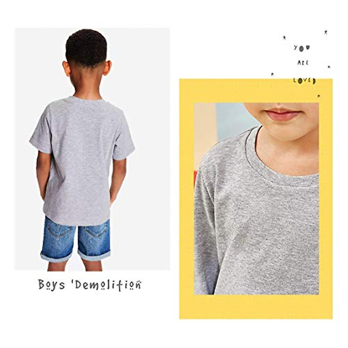 Waldeal Boys' Too Many Trains Tee Kids Short Sleeve Graphic T Shirt 3T Grey