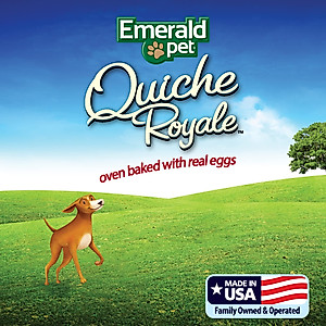 Emerald Pet Quiche Royale Premium Training Dog Treats — Healthy and Tasty Natural Dog Chews Made with Real Eggs — Limited Ingredient Dog Treats Made in The USA — Bacon & Cheese Treats, 6 oz
