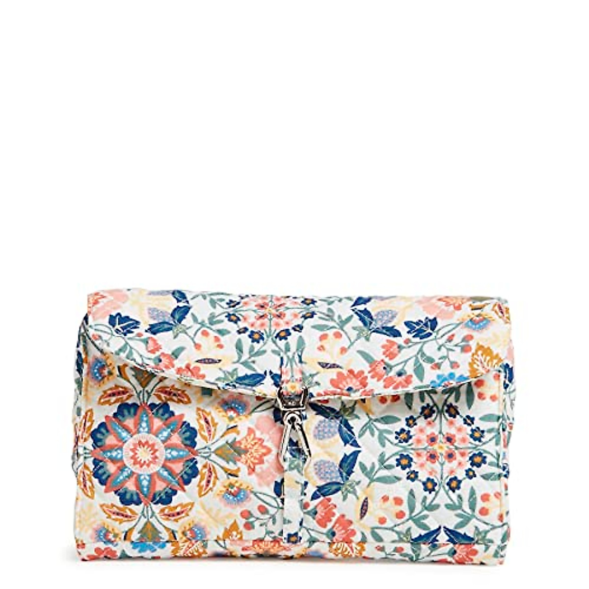 Vera Bradley Women's Cotton Roll-up Tech Organizer, Enchanted Mandala - Recycled Cotton, One Size