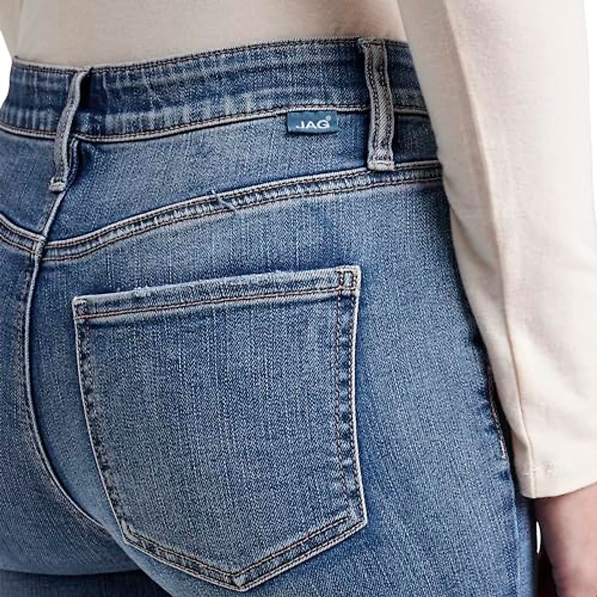 JAG Jeans Women's Eloise Mid Rise Bootcut Jeans, Mid Vintage, 12