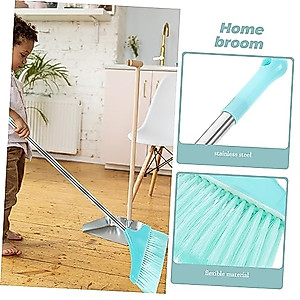 Hoement Home Broom Angle Broom Long Handle Cleaning Broom Office Broom Floor Cleaning Broom Floor Cleaning Tool Outdoor Broom Floor Sweeping Broom Hair Cleaning Broom Sky-Blue Plastic