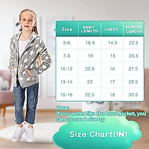 V.&GRIN Girl Zip up Hoodie Sweatshirt Soft Fuzzy Fleece Jacket with Pocket for Girls 5-16 Years