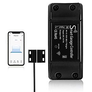 WiFi Smart Garage Door Opener Remote, WiFi Garage Door Controller, tolviviov Smart Garage Door Controller, Work with Alexa, Google Home,Siri,Smart Life APP, Remote Control, No Hub Needed
