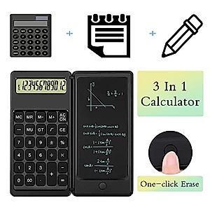 IPepul Calculator，calculators Desktop with Writing Screen, Large Display, and Quiet Design - Ideal for Students and Office Workers (Black)