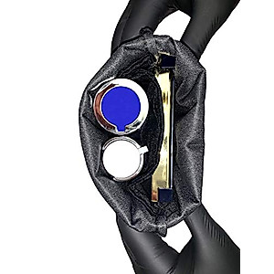 AirX Efendiz Drawstring Pouch, Black Velvet Bag 6.1X9 inches, with 2 compartments and Drawstrings for Gifts, Jewelry, Makeup, Power Bank, or Phone Accessories.