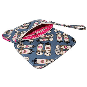 bungalow 360 Vegan Natural Canvas Wristlet (Sea Otter)