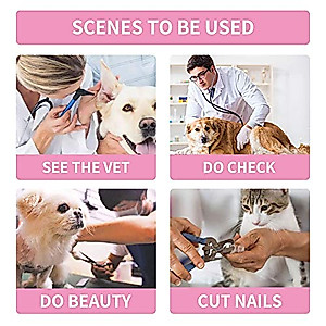 MCHY Inflatable Dog Cone,Adjustable Recovery Collar for Dogs After Surgery,Prevent from Biting & Scratching,Not Block Vision (M, Pink)
