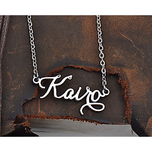 A Missing Dog Cobi Name Necklace Custom Personalized Name Plate Jewelry for Birthday