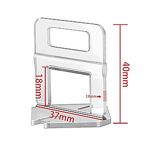 Tile Leveling System Tiles Leveler Spacers - Lippage free tile and stone installation for PRO and DIY - 400-Piece Leveling Spacer Clips (1/8 Inch)