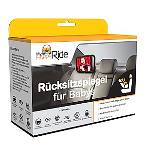 Baby Car Mirror - Shatterproof Car Rearview Mirror to see Child/Infant in Baby Seat, Safety Mirror, Easy Installation