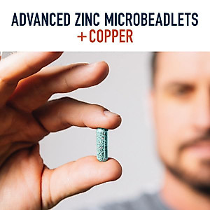 Zinc 30mg Microbeadlets with Copper | Highly Absorbable Zinc Bisglycinate & Orotate with 2mg Chelated Copper + Vitamin B6 | Vegan, Gluten-Free | Zinc Balance & Acne Support Supplements | 60 Capsules
