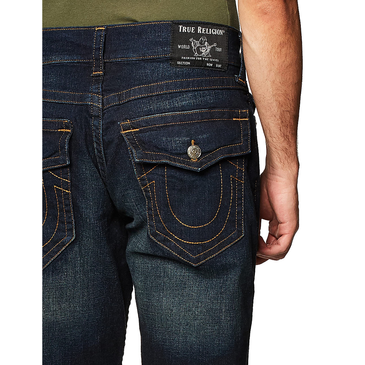 True Religion Men's Ricky Straight Leg Jean with Back Flap Pockets, GGJD Last Call, 32