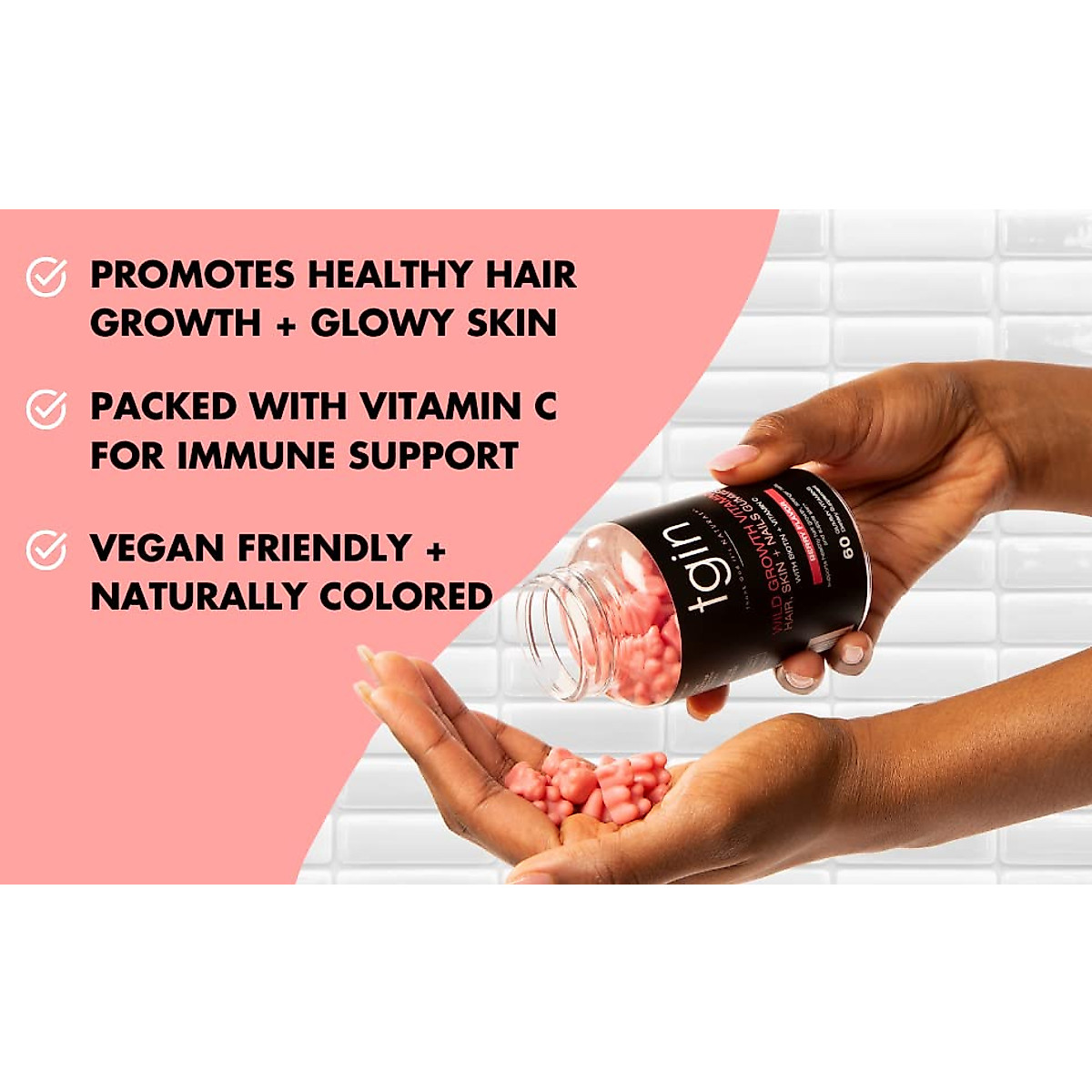Thank God It's Natural tgin Wild Growth Vitamins Hair Skin + Nails Gummies Duo Box - 120 Count - Repair - Restore - Hair Growth