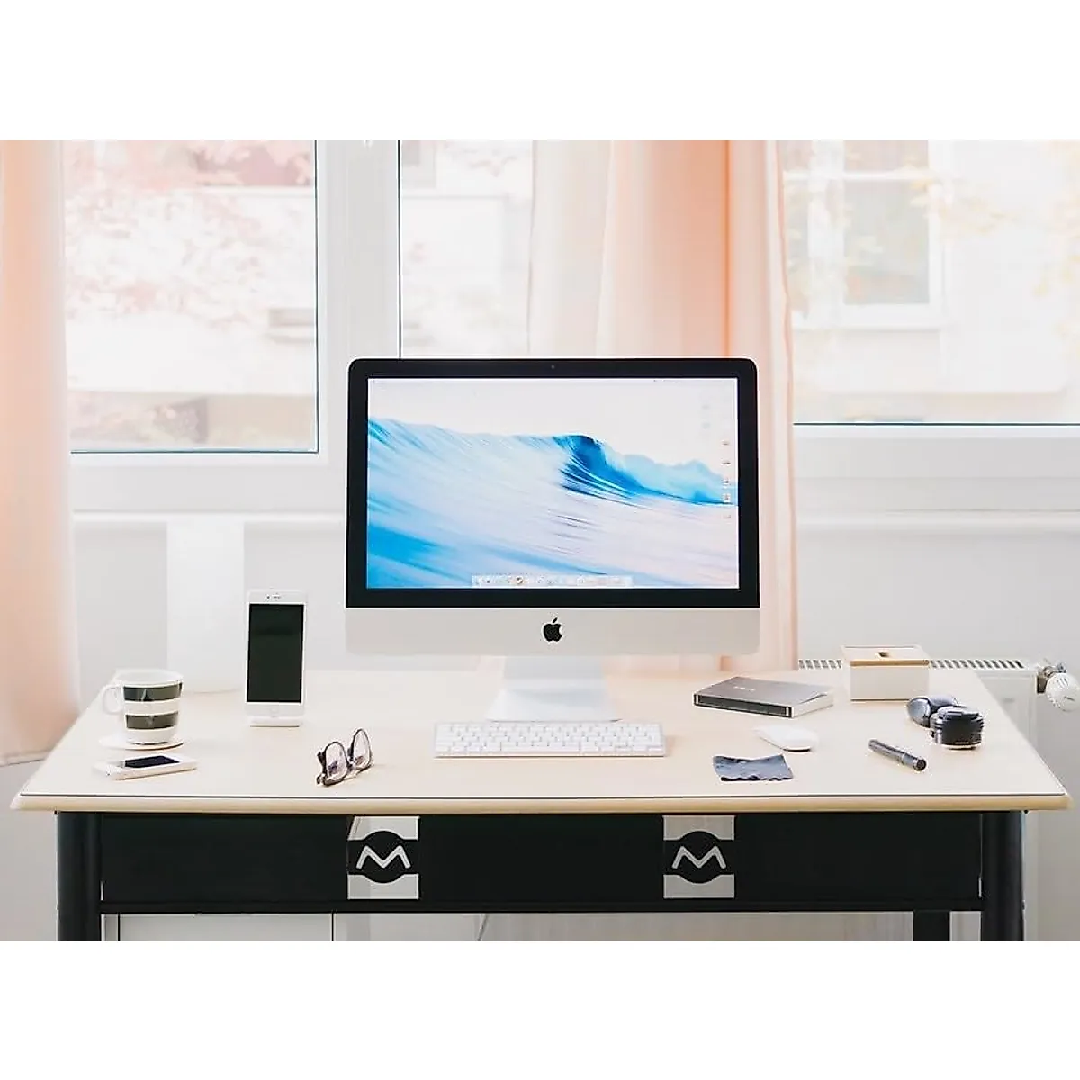 ExactMade - Clear Table Protector, USA Made, Safe, 14 x 24 Inch, 2mm Thick Ultra Clear Smooth Vinyl, Small Clear Desk Mat for Office Desk Top, Clear Desk Blotter Pad for Writing Desk