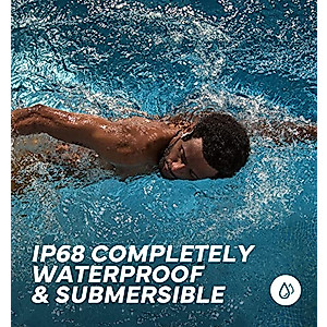 Bone Conduction Headphones Bluetooth IPX8 Waterproof Swimming Headphones, 16G MP3 Player 2 Pack Magnetic Charging Cables Wireless Open-Ear Headphones Bluetooth 5.1 with Mic for Running Driving, Orange