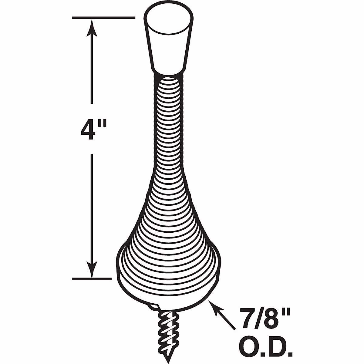 Prime-Line MP10127 Spring Steel Door Stop, Zinc Plated, Satin Nickel, Rubber Tip, Baseboard Mount (5 Pack)