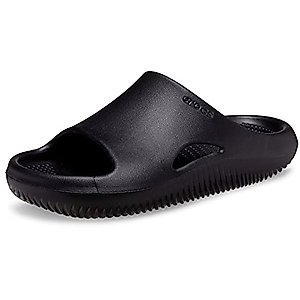 Crocs Unisex Mellow Slides Sandal, Black, 6 US Men