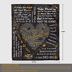 Ruifeihan Graduation Gifts, Graduation Gifts for Her, Graduation Gifts for Him, College Graduation Gifts for Her, 2023 Graduation Gifts, Graduation Gifts 2023 High School Blanket 50" × 60"