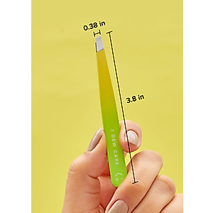 I Dew Care Tweezer - Tweeze The Day | Precision Stainless Steel, Professional Hair Beauty Tool, 1 Count