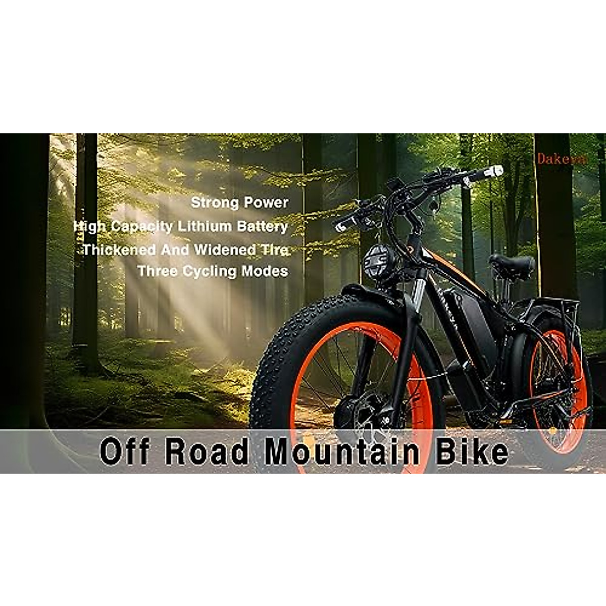Dakeya da06 Electric Bicycle 2000W Dual Motor 35MPH AWD Ebike 48V 22.4Ah Mountain Snow E Bike 26" Fat Tire 21 Speed MTB for Trail Riding Excursion Commute