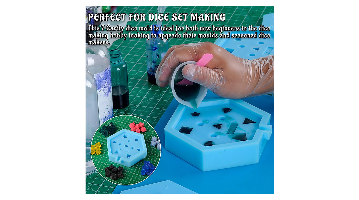 CZYY DND Dice Mold for Custom Polyhedral Dice Making