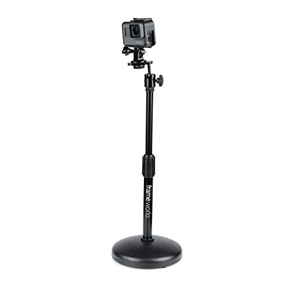 Gator Frameworks Desktop Microphone Stand with Round Weighted Base & Adjustable Height (GFW-MIC-0501)