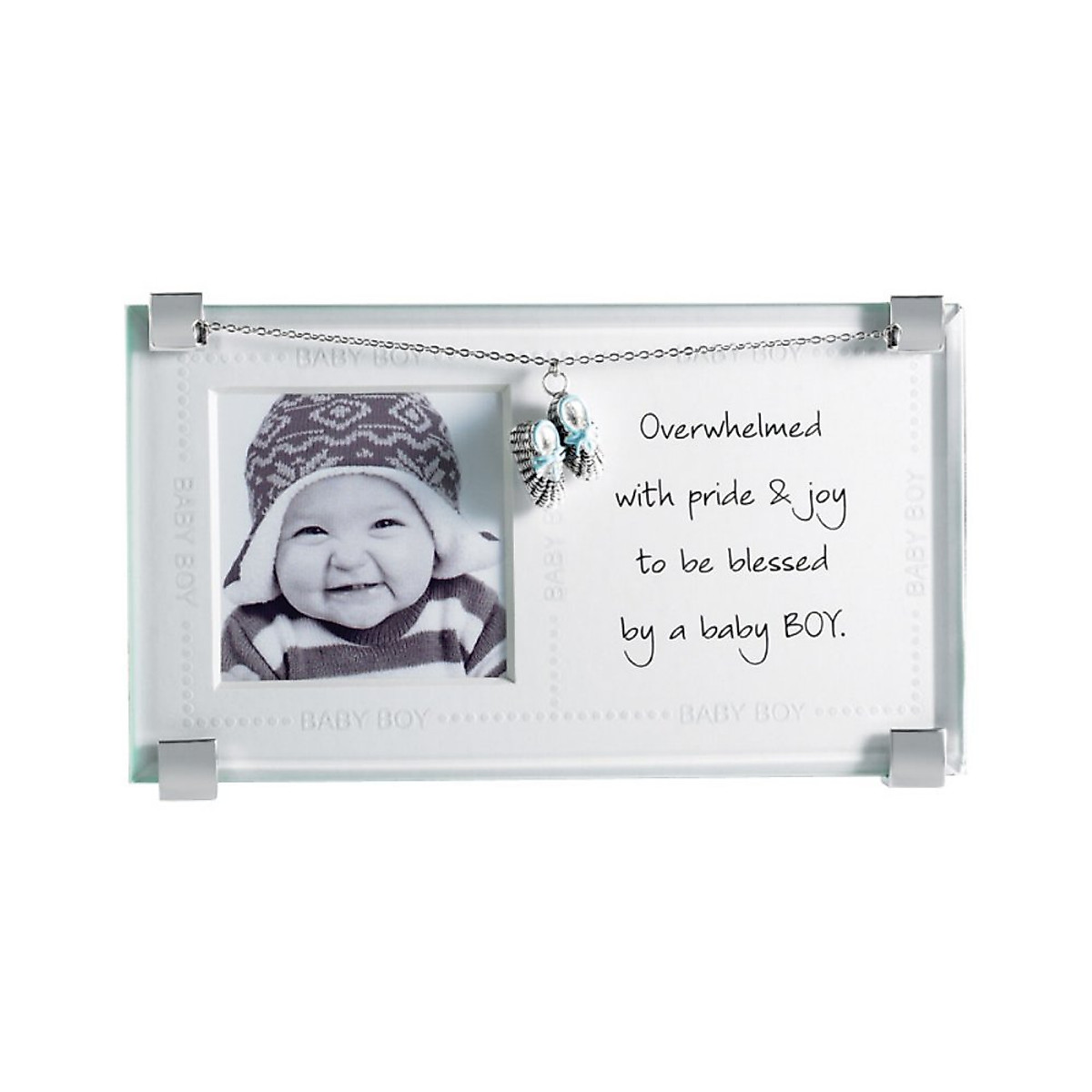 Mud Pie New Baby Clip Frame, Boy, 3.5 X 6.25"