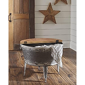 Signature Design by Ashley Shellmond Rustic Distressed Metal Accent Cocktail Table with Lift Top 20", Gray