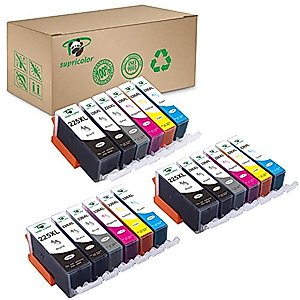 Supricolor 18 Pack PGI-225 CLI-226 Ink Cartridges High Yield Compatible with PIXMA iP4820 iP4920 iX6520 MG5120 MG5320 MG6120 MG6220 MG8120 MG8220 MX712MX882 MX892 Wireless(with Gray)