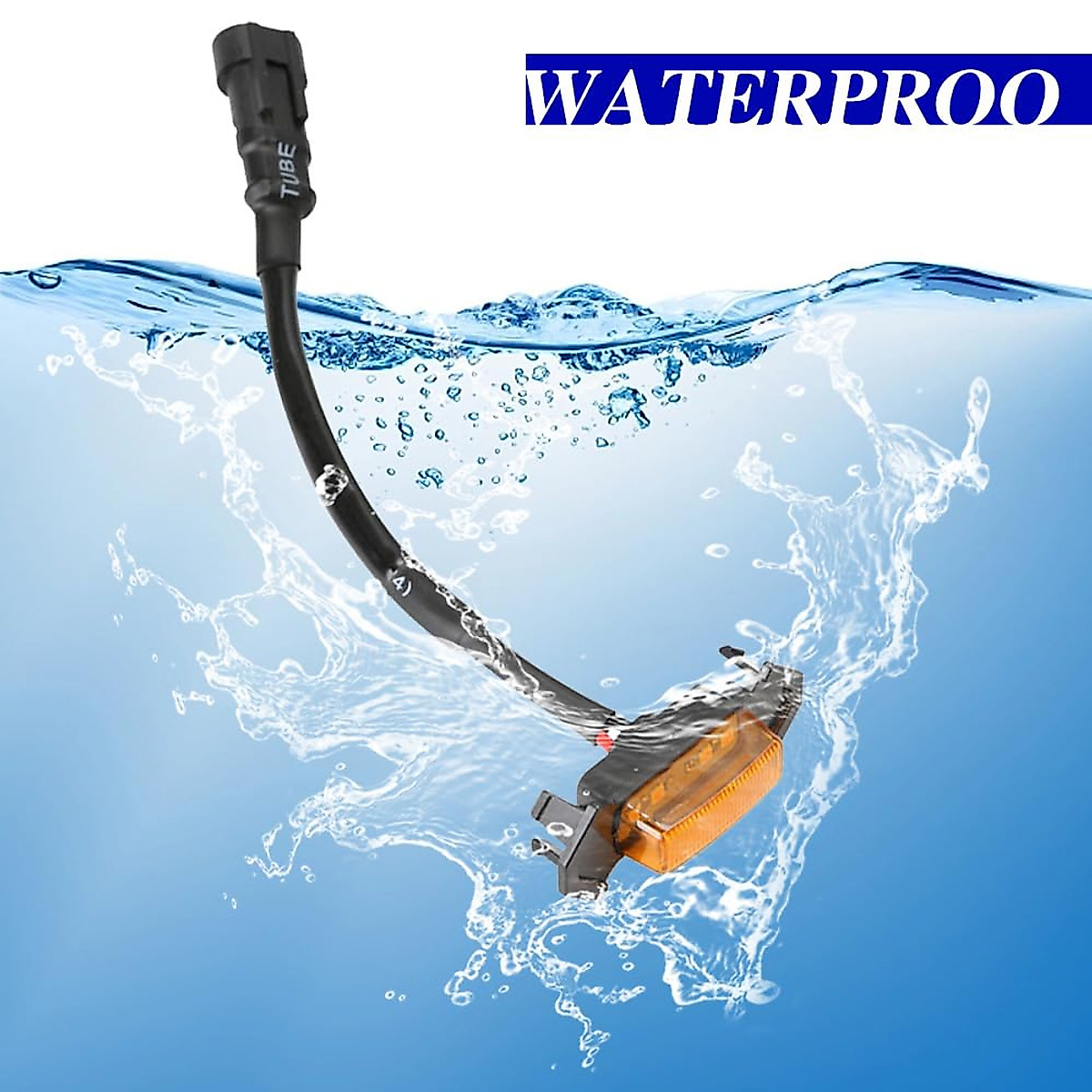 CHRYMUM 4PCS LED Grill Lights, LED Amber Grill Light, Front Grille Bumper Raptor Lamps Car Accessories with Harness, Compatible with 2016-2019 Toyota Tacoma TRD PRO Front Grill