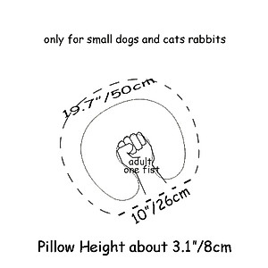 IMDOUBLEDOU Cat Pillow for Indoor Cats, Dog Pillows, Cutated Dog Calming Pillow, Ultra Soft Fluffy Cat Calming Pillow, Half Donut Cuddler (SkyBlue)