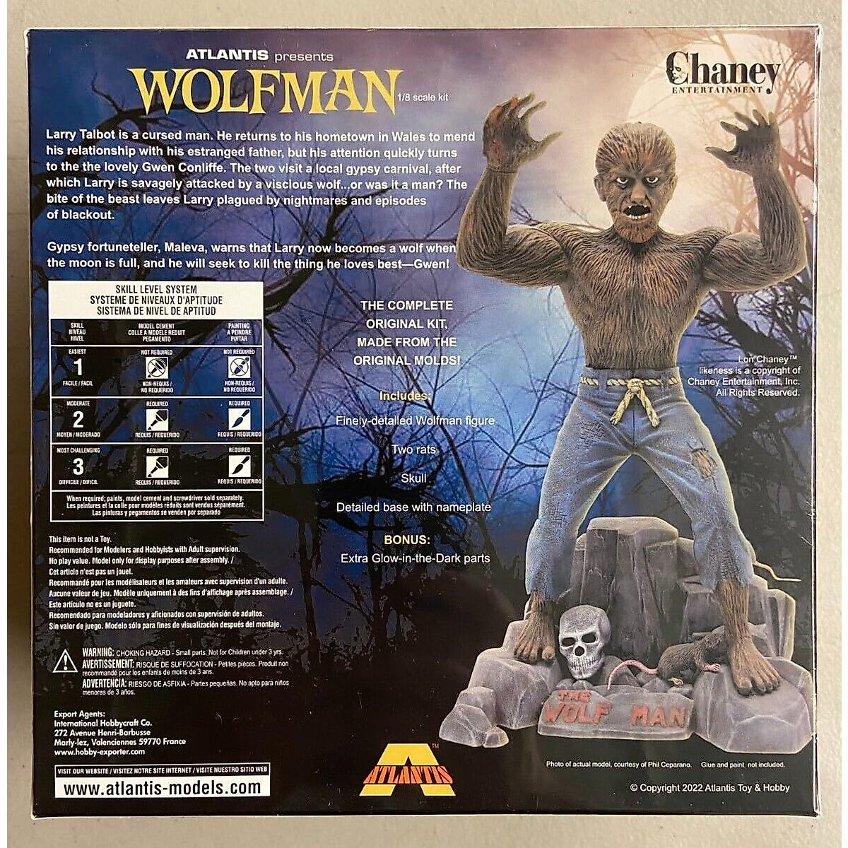 ATLANTIS TOY & HOBBY INC. Lon Chaney Jr. The Wolfman Glow Limited Edition AANA450 Plastic Models Other Misc