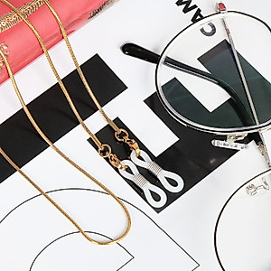 OCR Eyeglasses Chain, Face Masks Lanyard Chain, Stylish Sunglasses Lanyard Chains Glasses Strap, Elegant Eyewear Retainer Chain for Women (Gold)