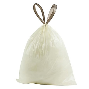 Noacy Small Trash Bags 4 Gallon Drawstring Apply to Kitchen Bathroom Bedroom Trash Can Mini White Garbage Bags, 62 Count