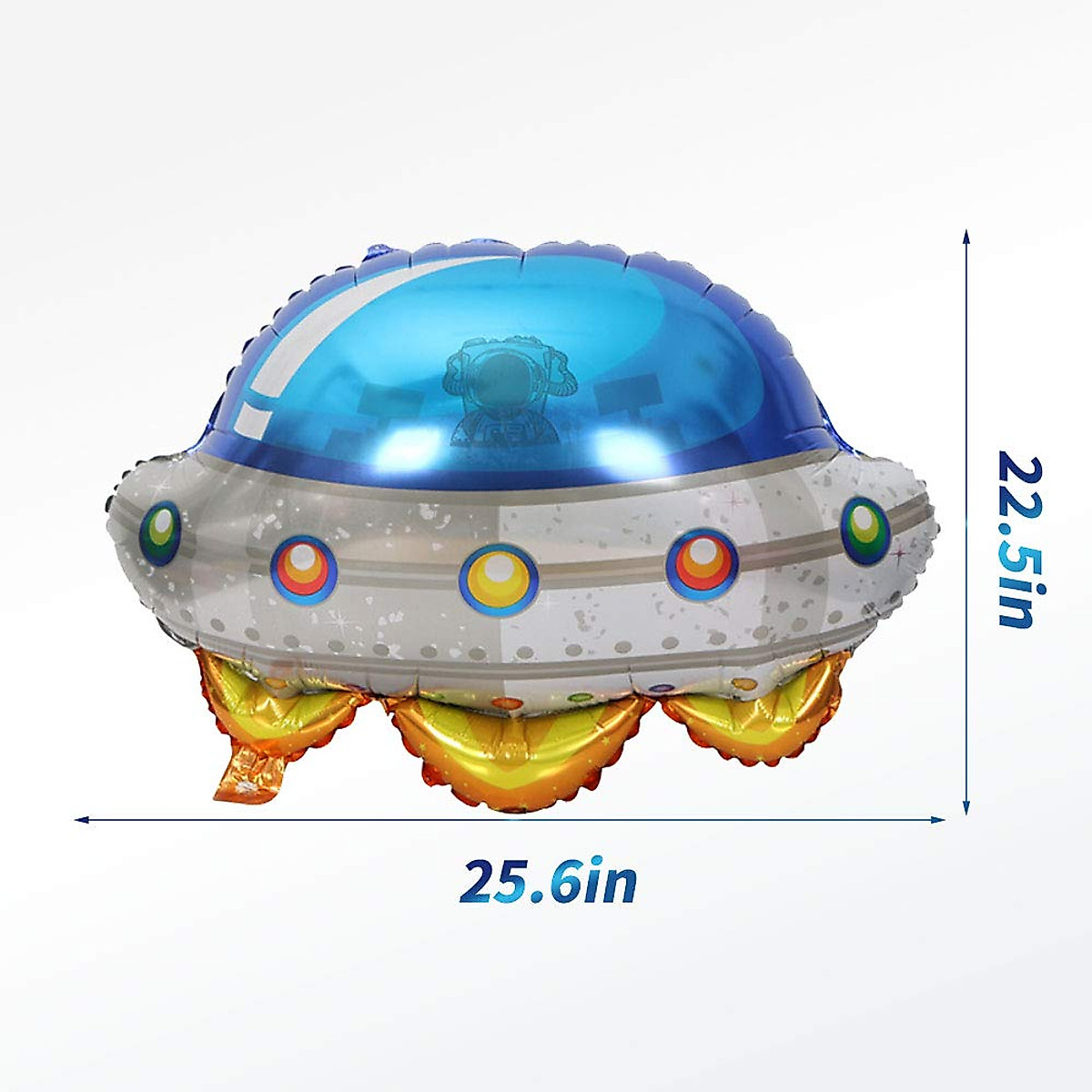 YBB 4 Pack Alien Inflatable Toys 36 Inch with UFO Foil Balloon, Novelty Large Size Martian Aliens Prop Toy Decorations for Birthday Halloween Party Favors (Green, Blue, Purple))