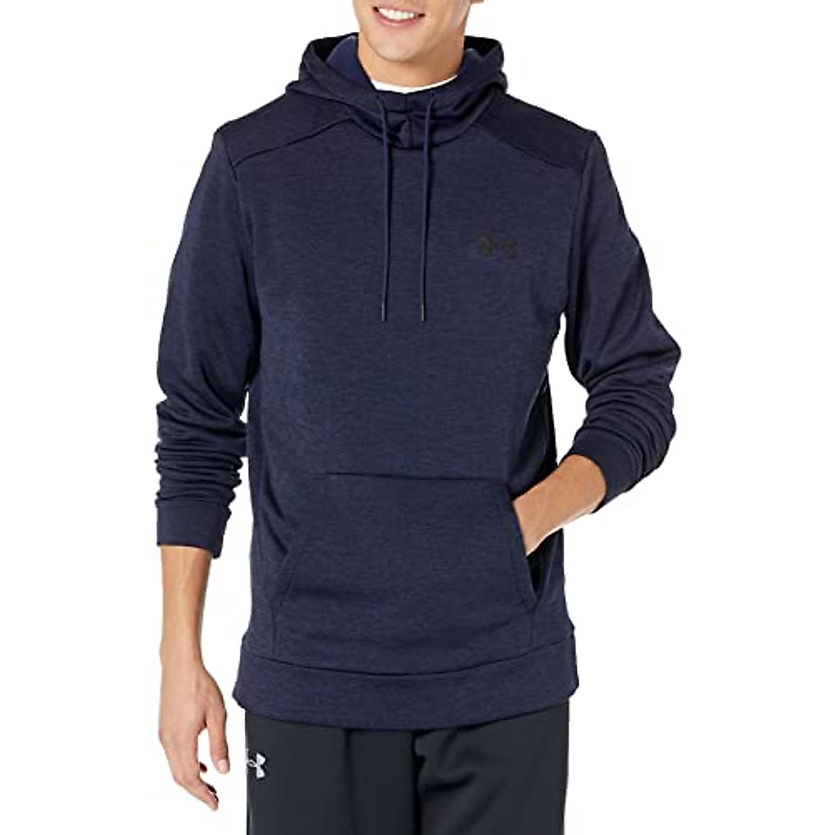 Under Armour Mens ArmourFleece Twist Hoodie , (410) Midnight Navy / / Black , Large