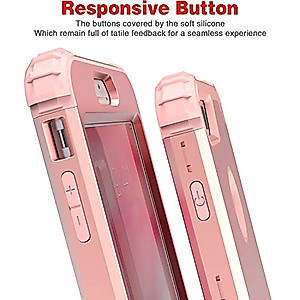 IDweel iPhone 8 Plus Case, iPhone 7 Plus Case with Tempered Glass Screen Protector, 3 in 1 Shockproof Hybrid Heavy Duty Protection Hard PC Cover Soft Silicone Bumper Full Body Durable Case, Rose Gold