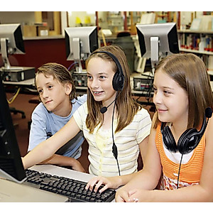 Hongzan Wholesale Bulk Headphones with Microphone 10 Pack for School Classroom, Durable Wired Headsets & Mic Class Set for Kids Students and Adult（10 Black）