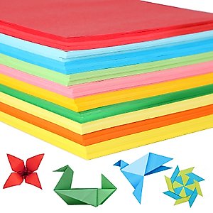 Origami Paper Double Sided Color 200 Sheets, 10 Colors, 6 Inch Square Vivid Colors Sided For Arts And Crafts Projects Kids Crafts Christmas Gifts For Boys 8-12