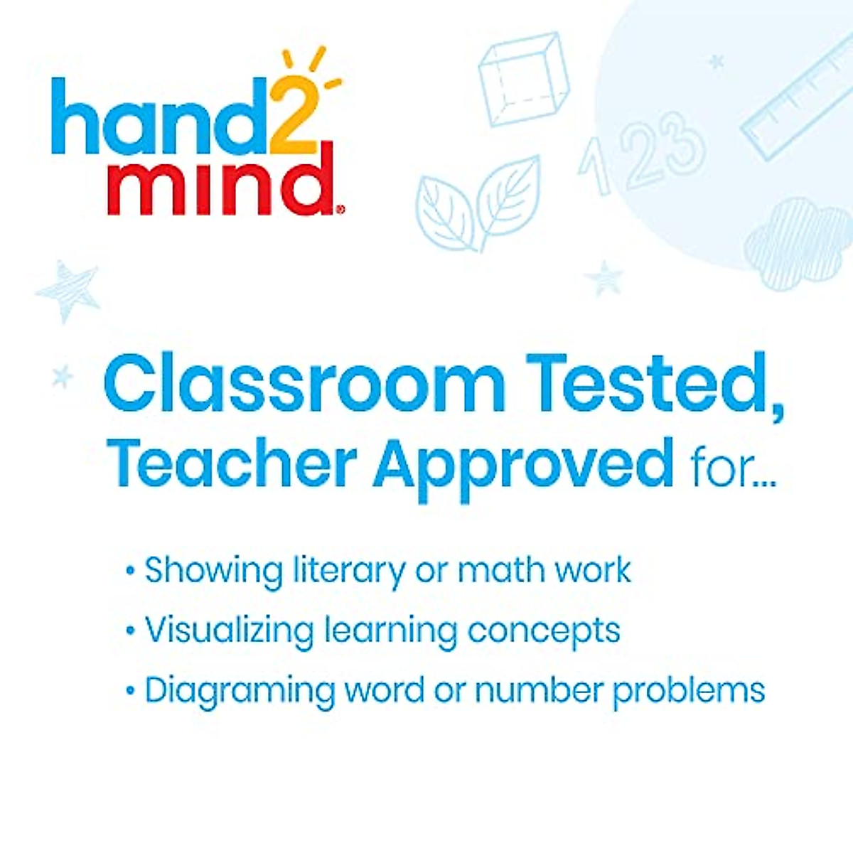 hand2mind Reusable Clear-Vu Dry Erase Pockets for Students, Dry Erase Office Supplies, Teacher Supplies for Classroom, School Supplies, Classroom Supplies (Pack of 5)