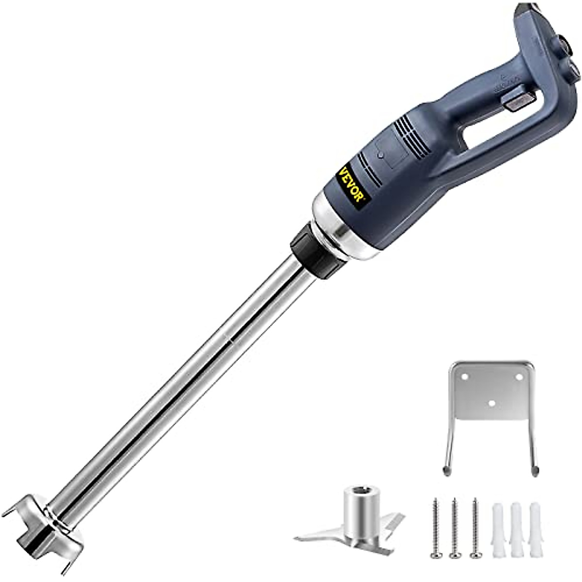 VBENLEM Commercial Immersion Blender 500W Power, Hand Held Mixer with 19.7-Inch 304 Stainless Steel Removable Shaft, Electric Stick Blender Variable Speed 4000-16000RPM