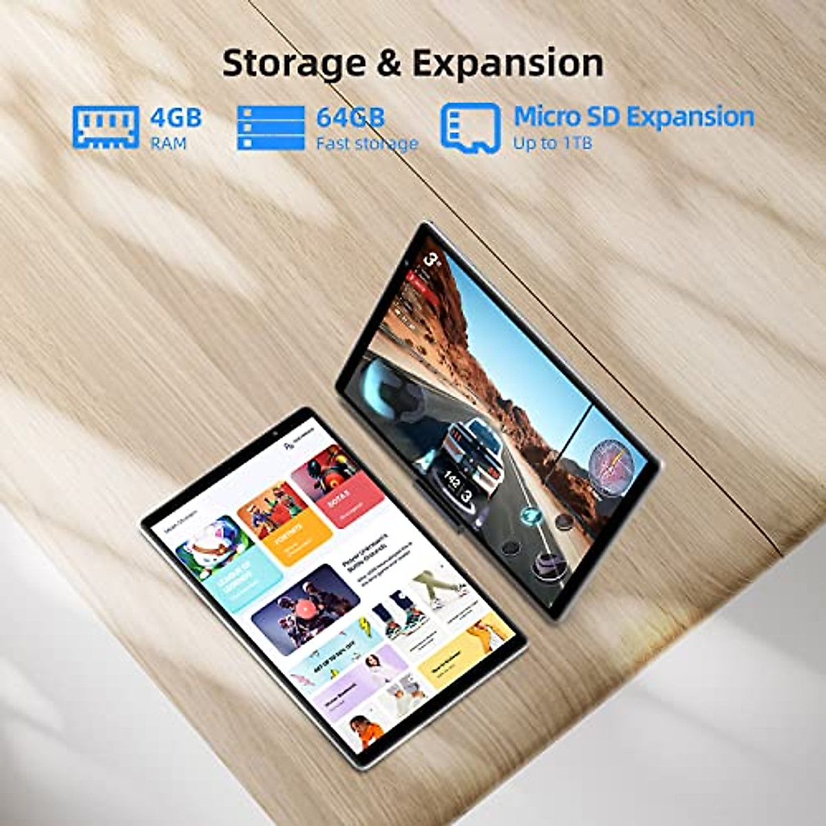 TECLAST 10.1 inch Tablets Android 12, 4GB RAM+64GB ROM(TF 1TB), P25T Wi-Fi 6 Android Tablet, 2.4G/5G WiFi, 1.8Ghz Quad-core CPU, 800x1280 IPS, Bluetooth 5.0, Dual Cameras, 6000 mAh, Stereo, Type-C