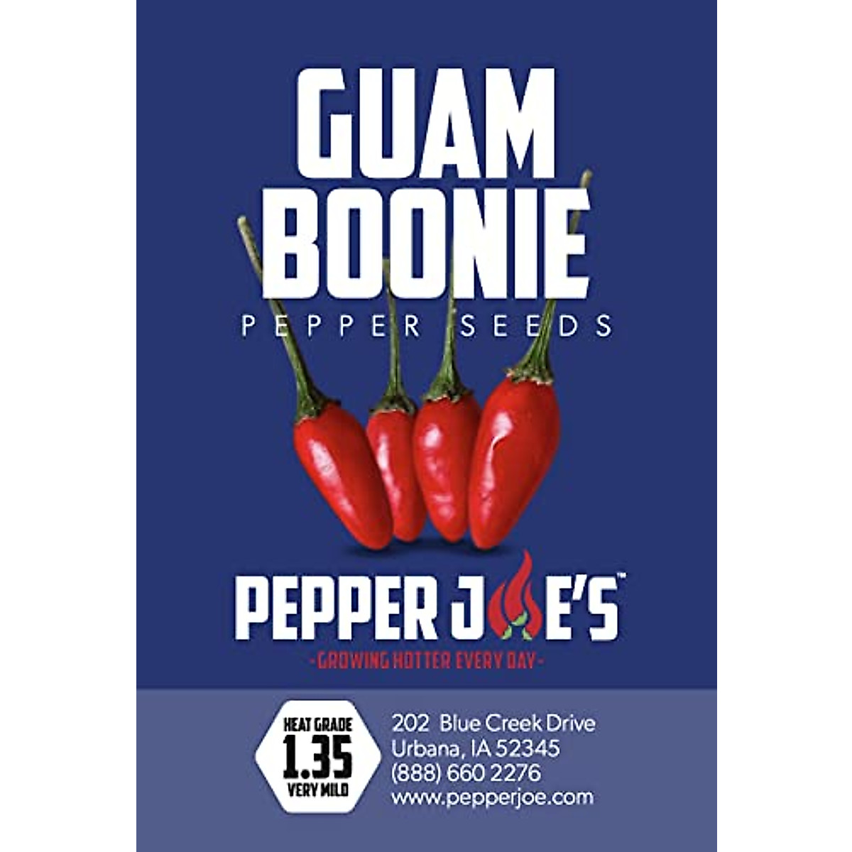 Pepper Joe’s Guam Boonie Pepper Seeds ­­­­­– Pack of 10+ Rare Hot Chili Pepper Seeds – USA Grown ­– Premium Non-GMO Boonie Pepper Seeds for Planting in Your Garden