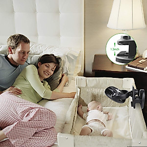 SkyGenius Battery Operated Clip On Oscillating Desk Fan, Portable Rechargeable Mini Personal Fan