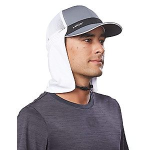 Halo Headband Sun Shield Sweatband with Neck & Ear Cover, White, one size (HSSWHITE)