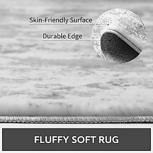 8 x 10 Area Rugs for Living Room-Non Slip Area Rug Machine Washable Rug Carpet Ultra Soft Shaggy Fluffy Rug Abstract Modern Rug for Bedroom Playroom Dining Room Office Under Bed Table