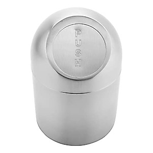 G.E.T. SSTB-6 Stainless Steel 4.75" Stainless Steel Table Top Trash Can, 4.75" Flap Lid, Stainless Steel Coffee Station Collection